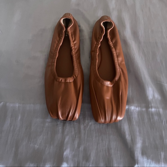 Frame Denim | Shoes | Frame Le Micah Ruched Brown Ballet Flat Shoes 75 ...